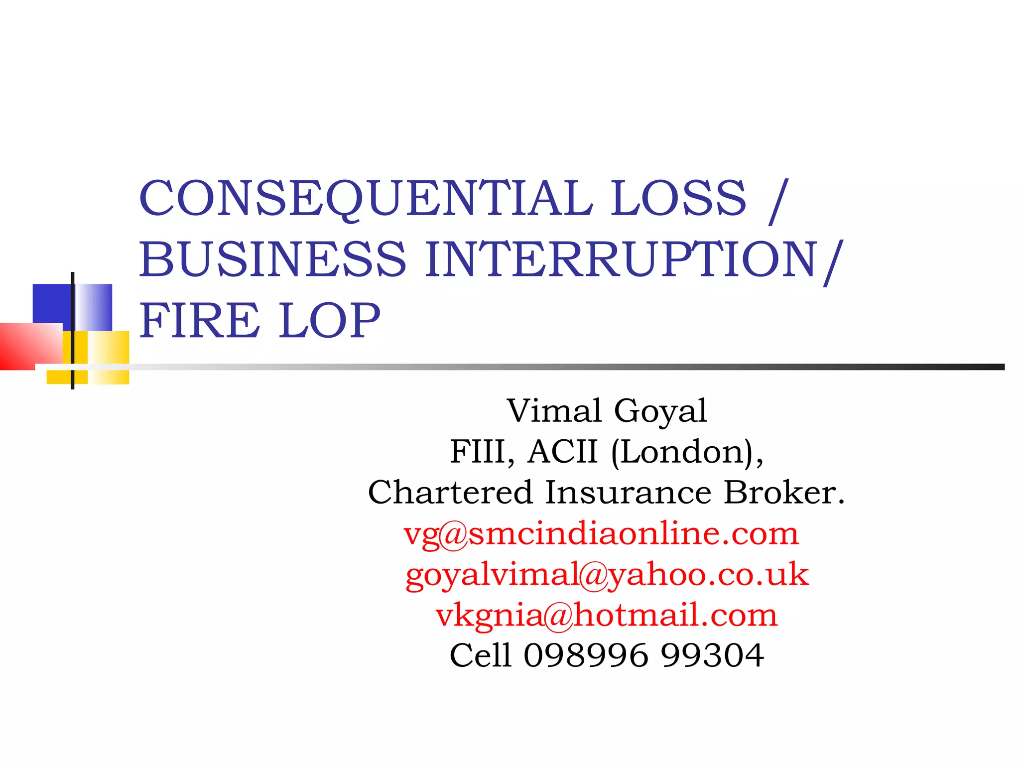 Flop fire loss of profit insurance | PPT
