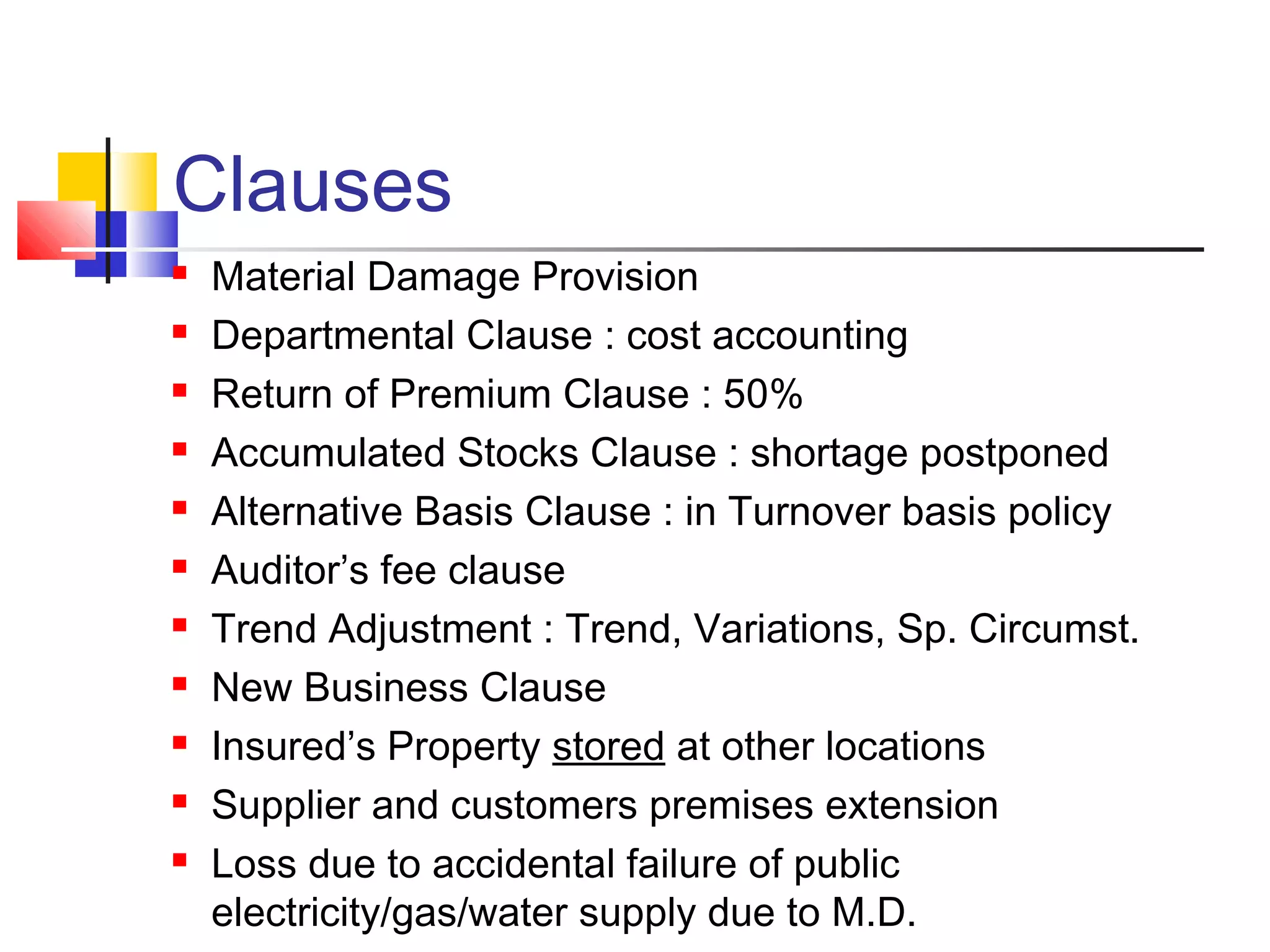 Flop fire loss of profit insurance | PPT