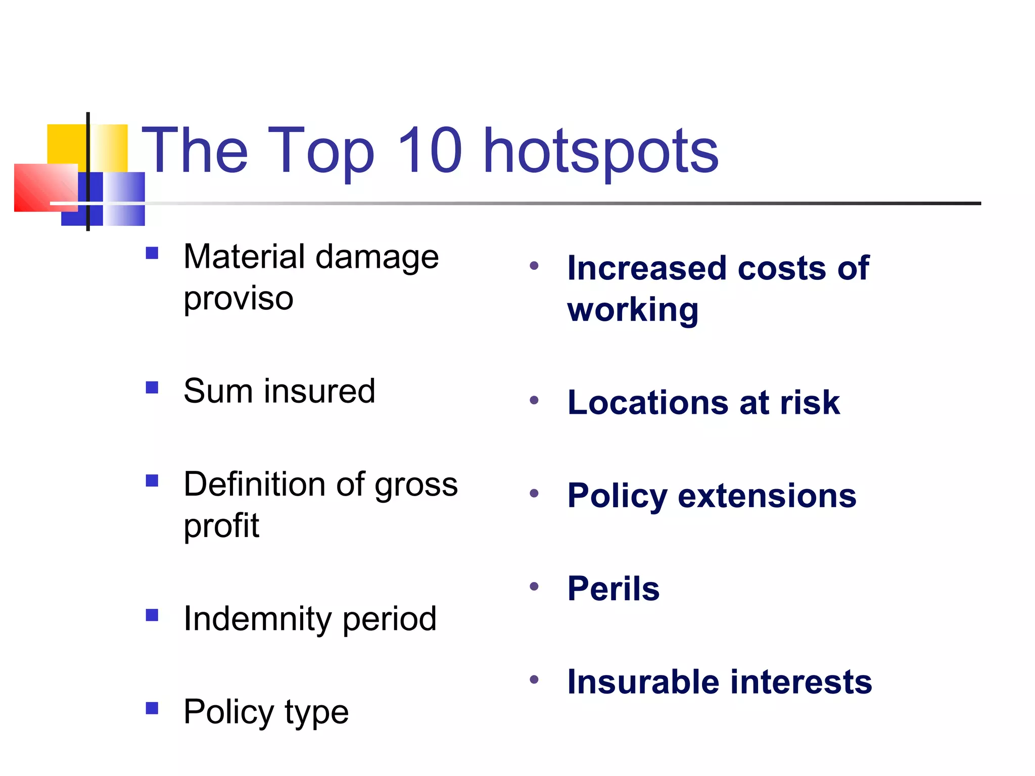 Flop fire loss of profit insurance | PPT