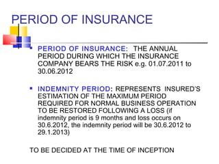 Flop fire loss of profit insurance | PPT