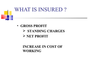 Flop fire loss of profit insurance | PPT