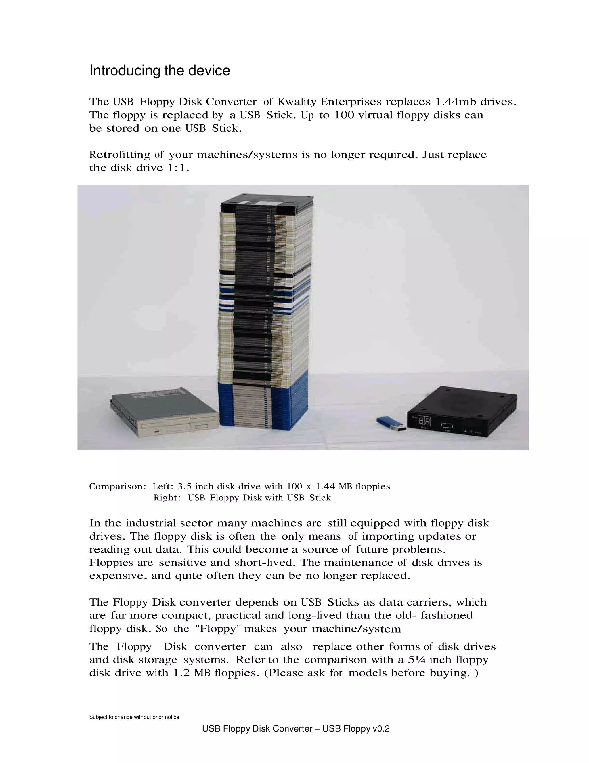 Floppy to usb converter manual | PDF