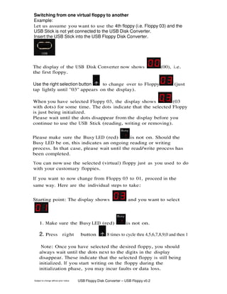 Floppy to usb converter manual | PDF