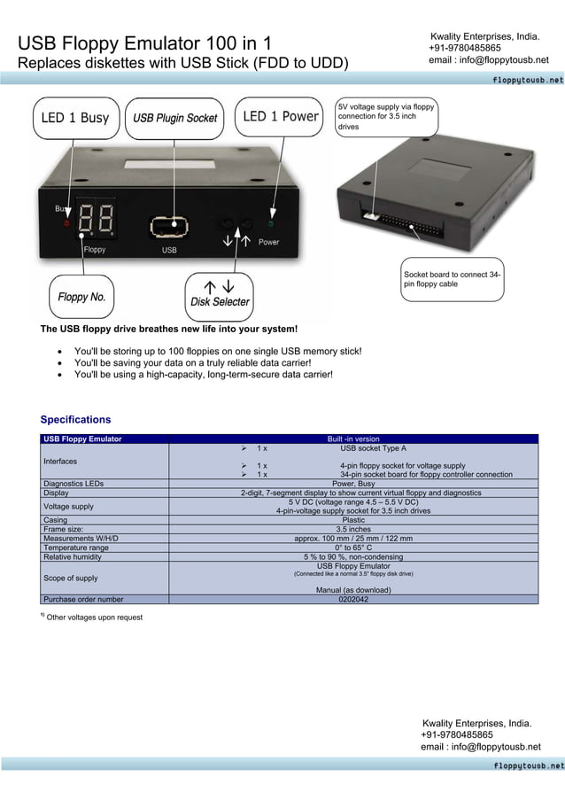 floppy to usb emulator | PDF