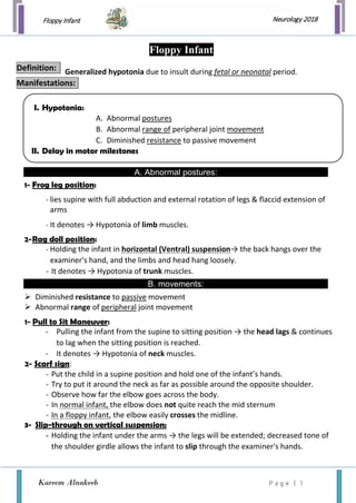 Floppy infant; Pediatrics 2018 | PDF