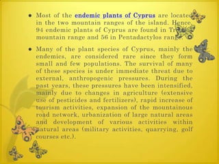 Flora and Fauna of Cyprus Eco Map | PPT
