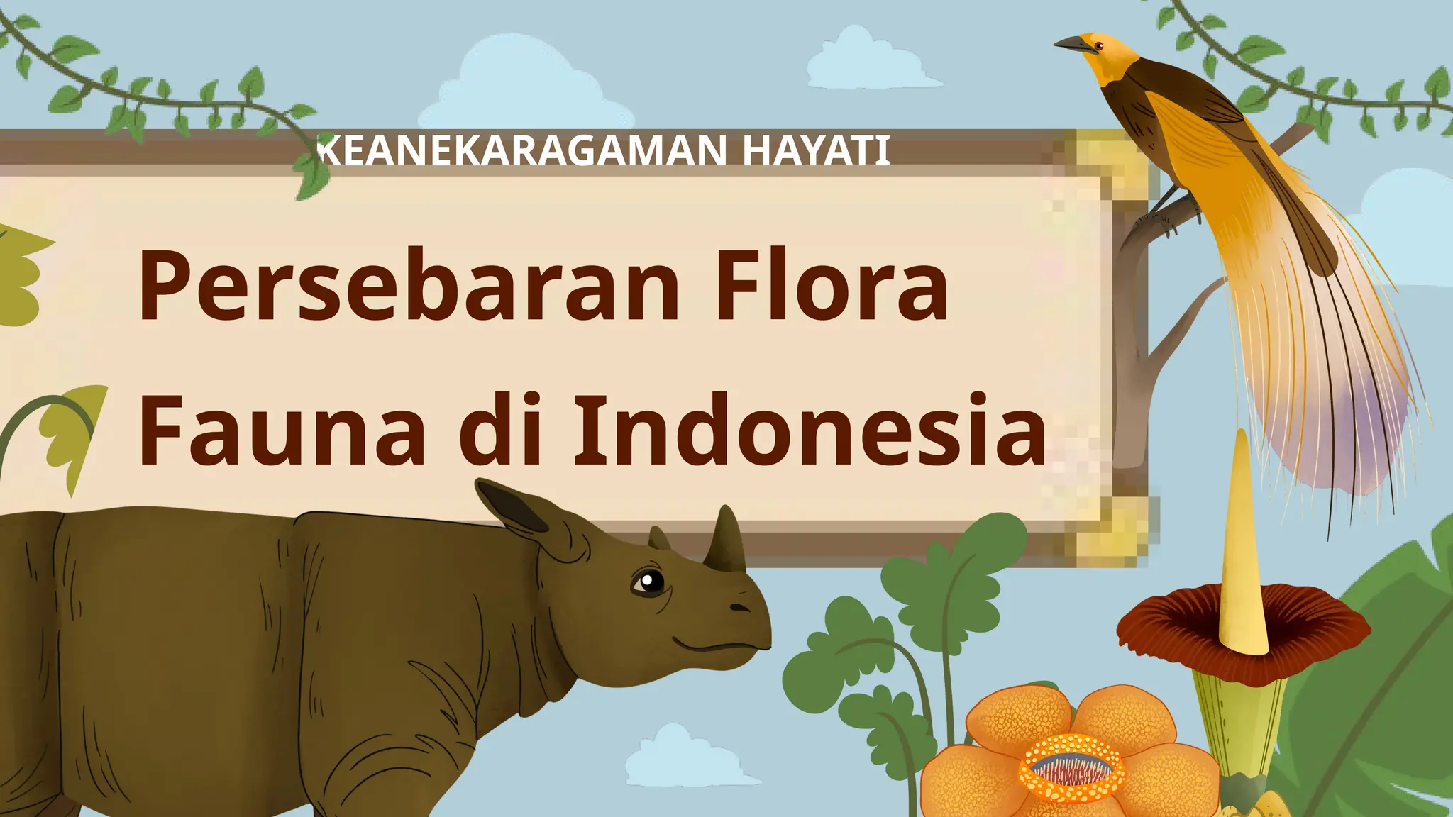 Flora dan Fauna di Indonesia Presentasi Pendidikan Hijau dan Coklat ...