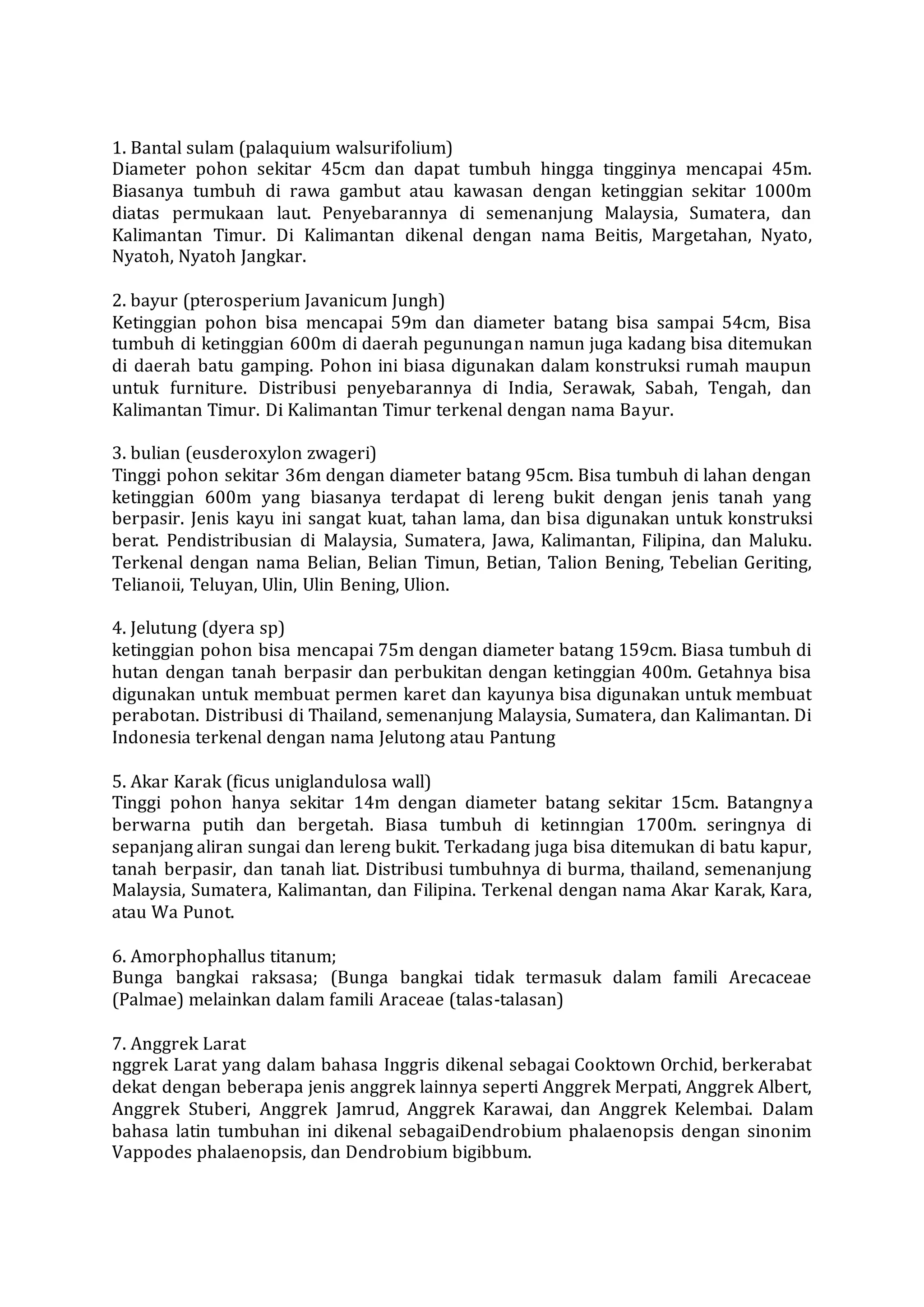 Flora di indonesia | DOCX