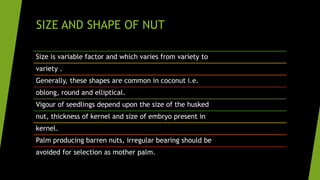 Floral biology and breeding of coconut | PPTX