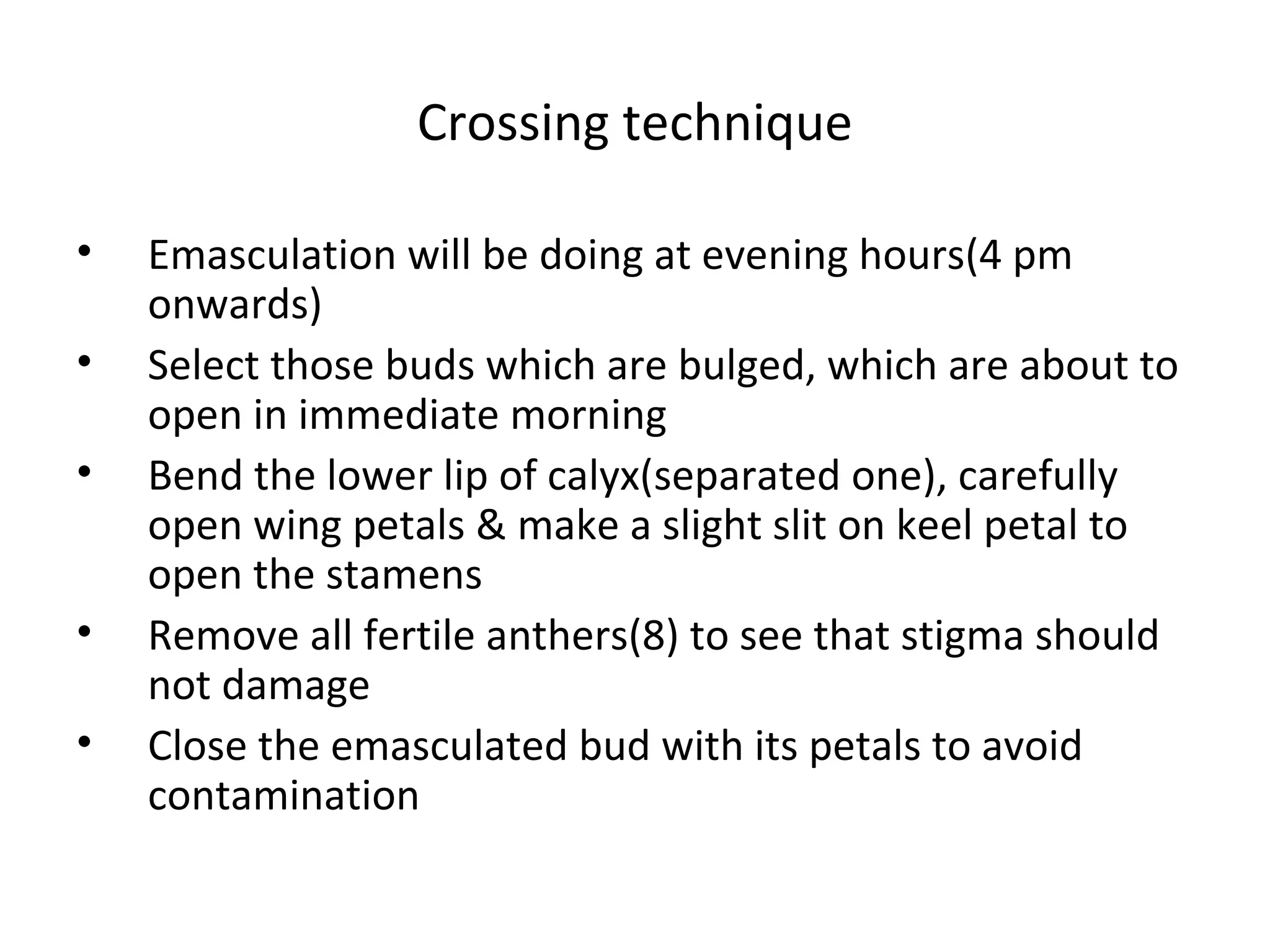 Floral biology and crossing techniques in groundnut | PPS