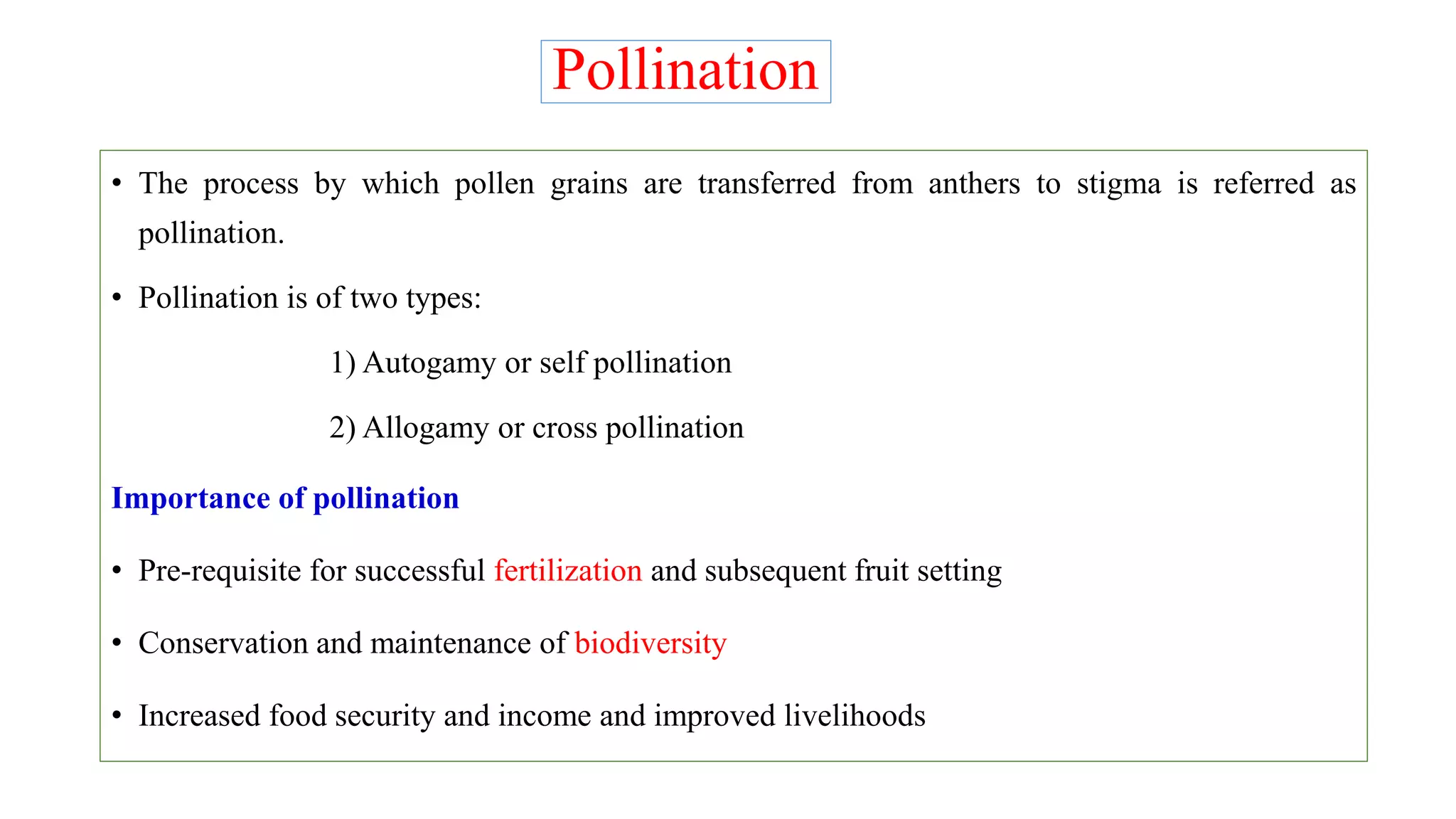 Floral biology, modes of reproduction and pollination | PPTX