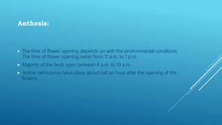 Floral biology of commercial crops | PPTX