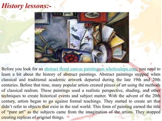 Floral canvas painting understanding the basics of abstract art | PPT