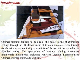 Floral canvas painting understanding the basics of abstract art | PPT