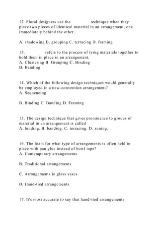 Floral DesignWhen you have completed your exam and rev.docx