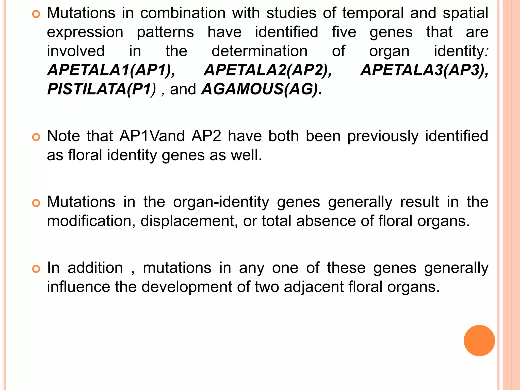 Floral induction and development genetic and molecular analysis | PPTX