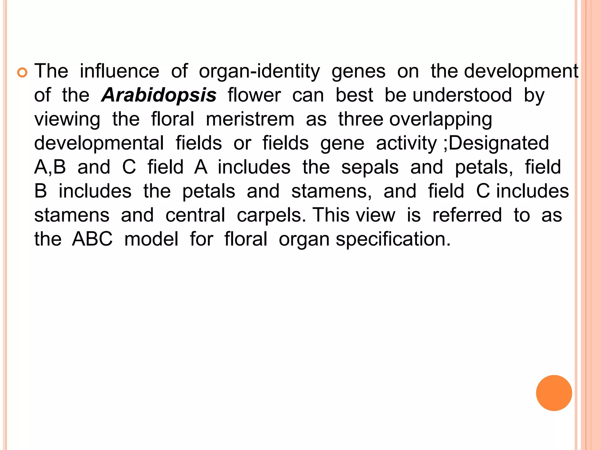 Floral induction and development genetic and molecular analysis | PPTX