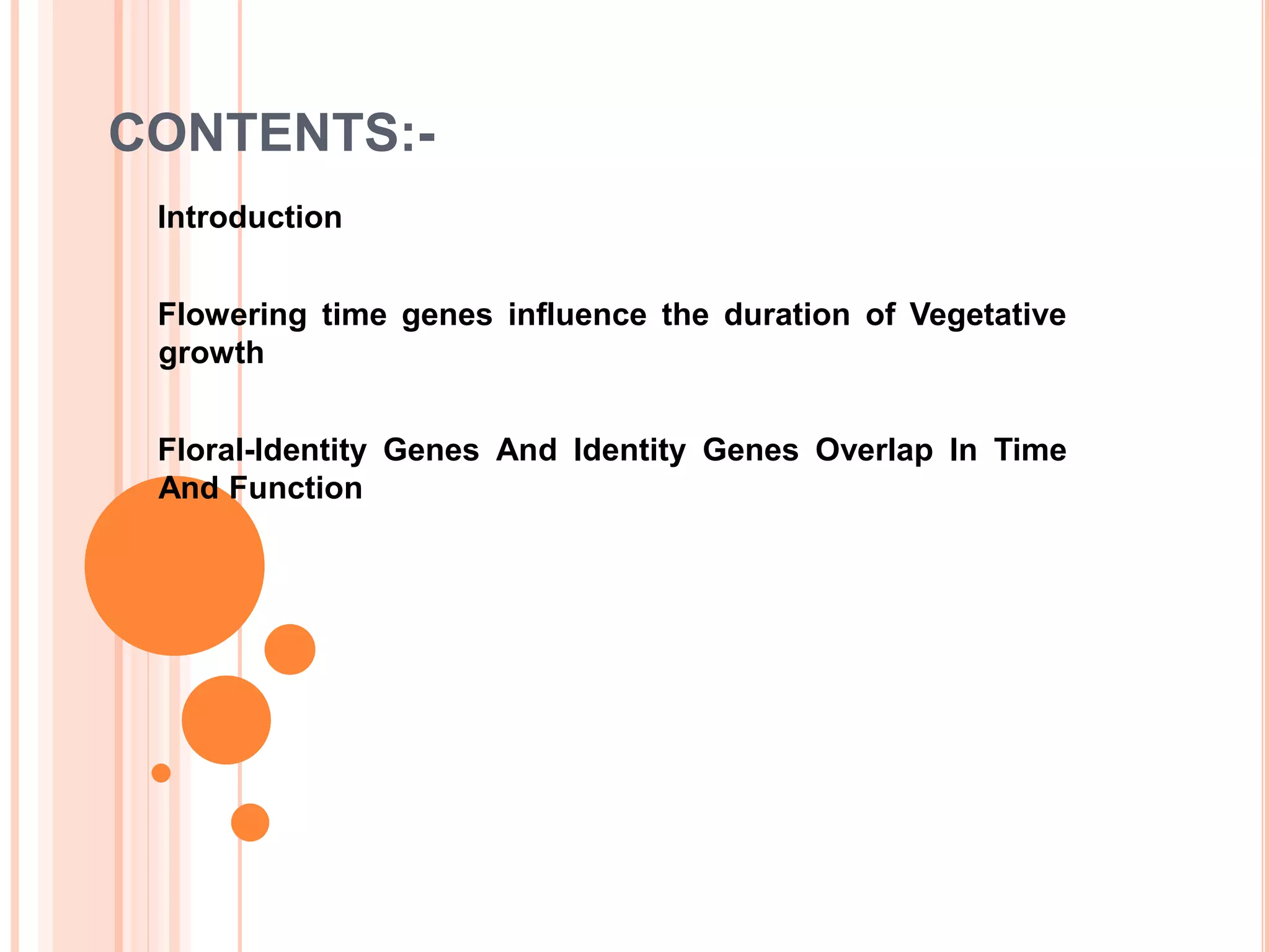 Floral induction and development genetic and molecular analysis | PPTX