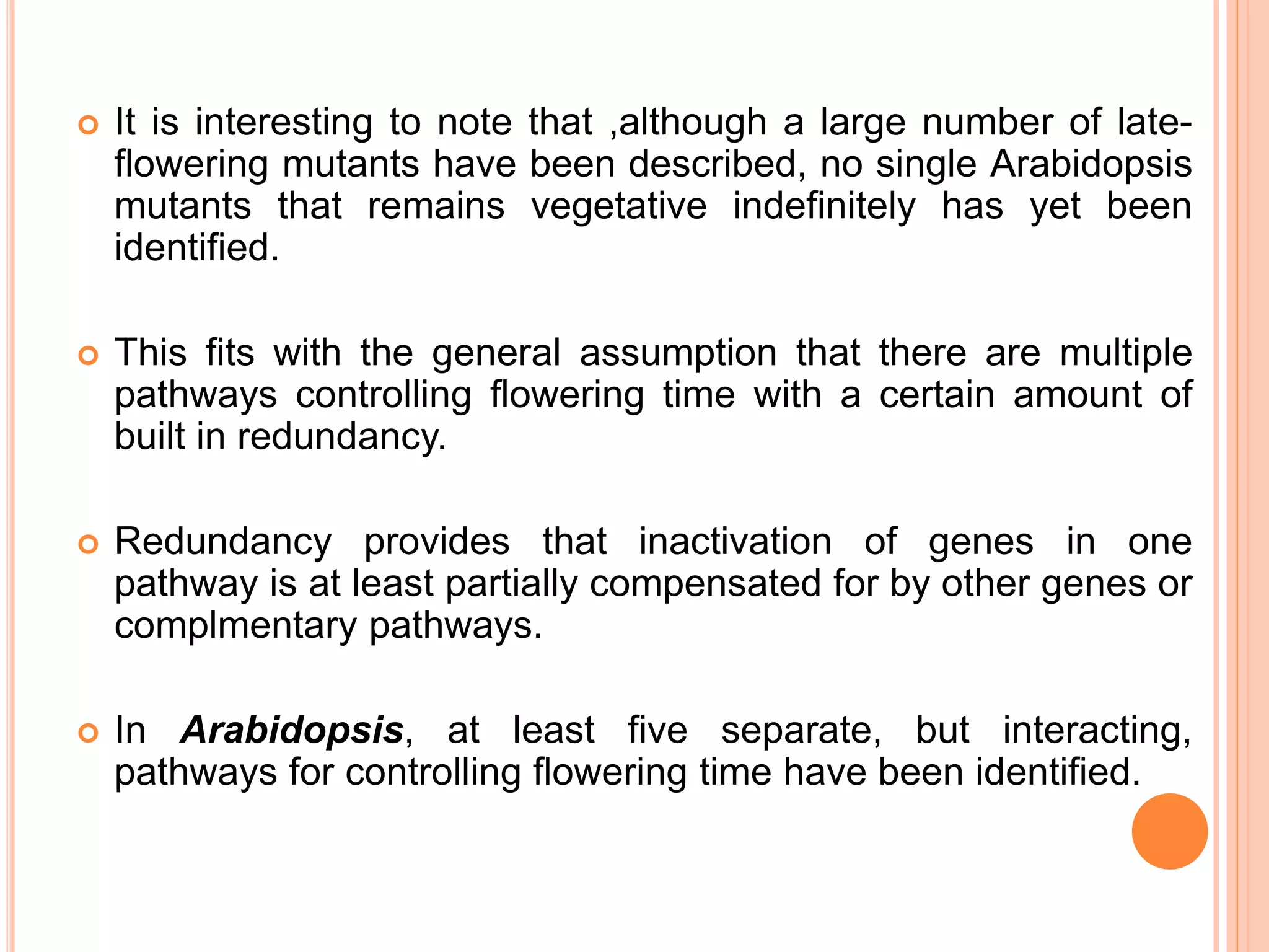 Floral induction and development genetic and molecular analysis | PPTX