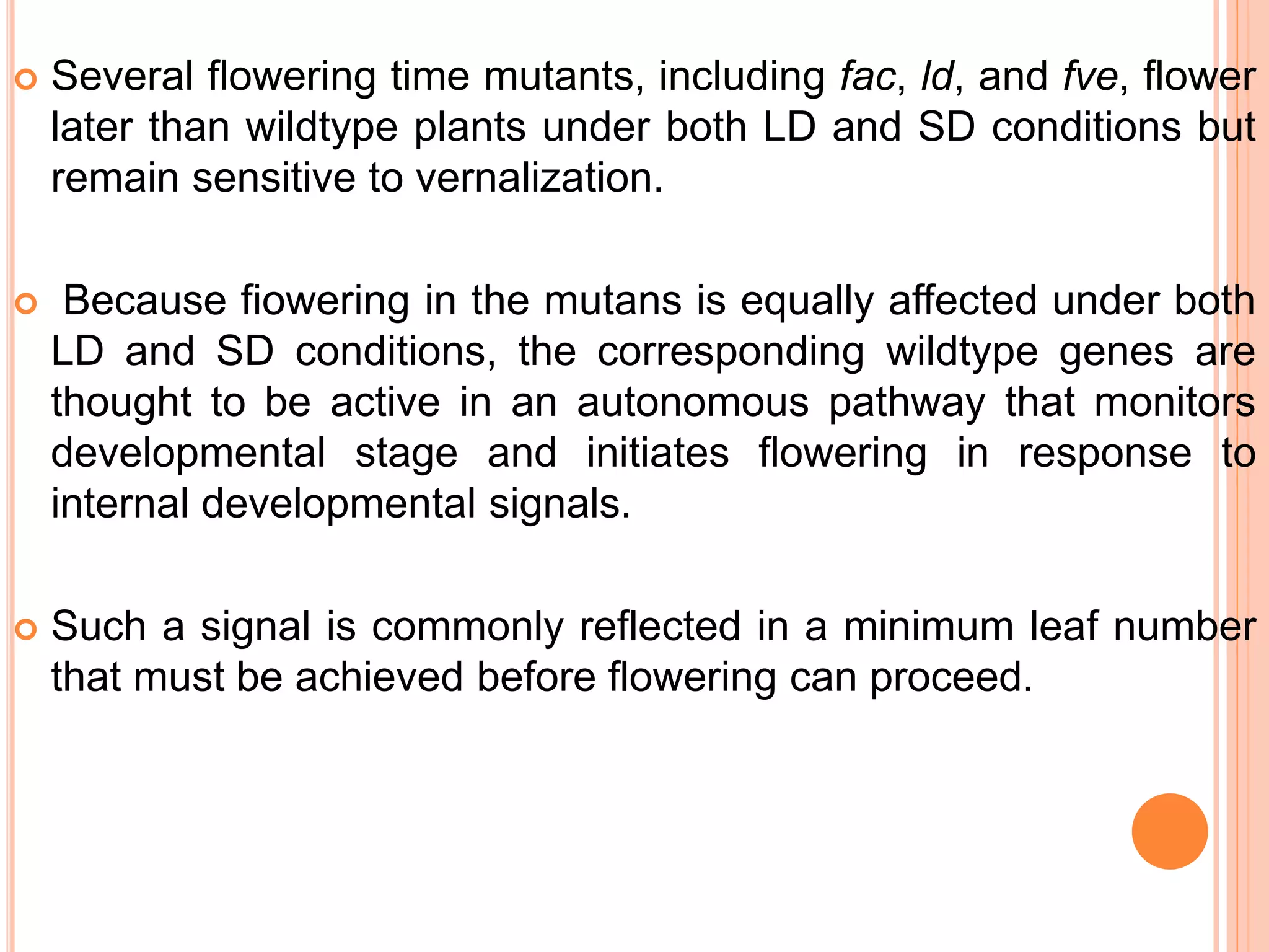 Floral induction and development genetic and molecular analysis | PPTX