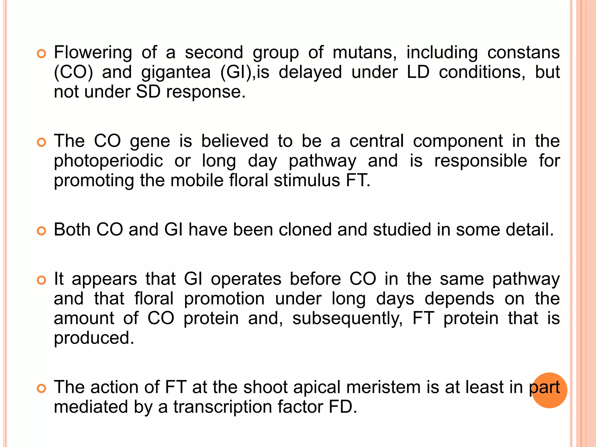 Floral induction and development genetic and molecular analysis | PPTX