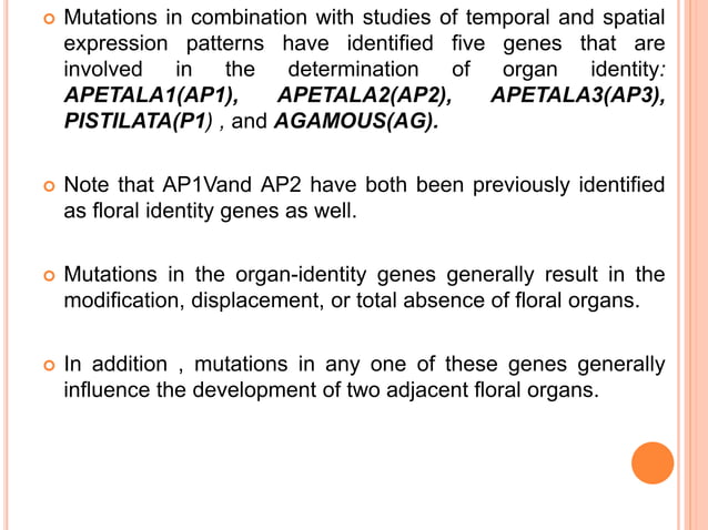 Floral induction and development genetic and molecular analysis | PPTX ...