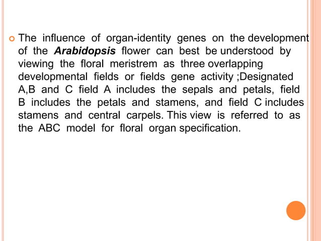 Floral induction and development genetic and molecular analysis | PPTX ...