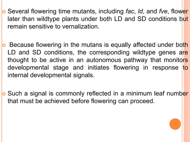 Floral induction and development genetic and molecular analysis | PPTX ...