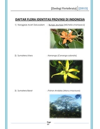 Flora n fauna maskot provinsi di indonesia | PDF