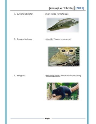 Flora n fauna maskot provinsi di indonesia | DOCX