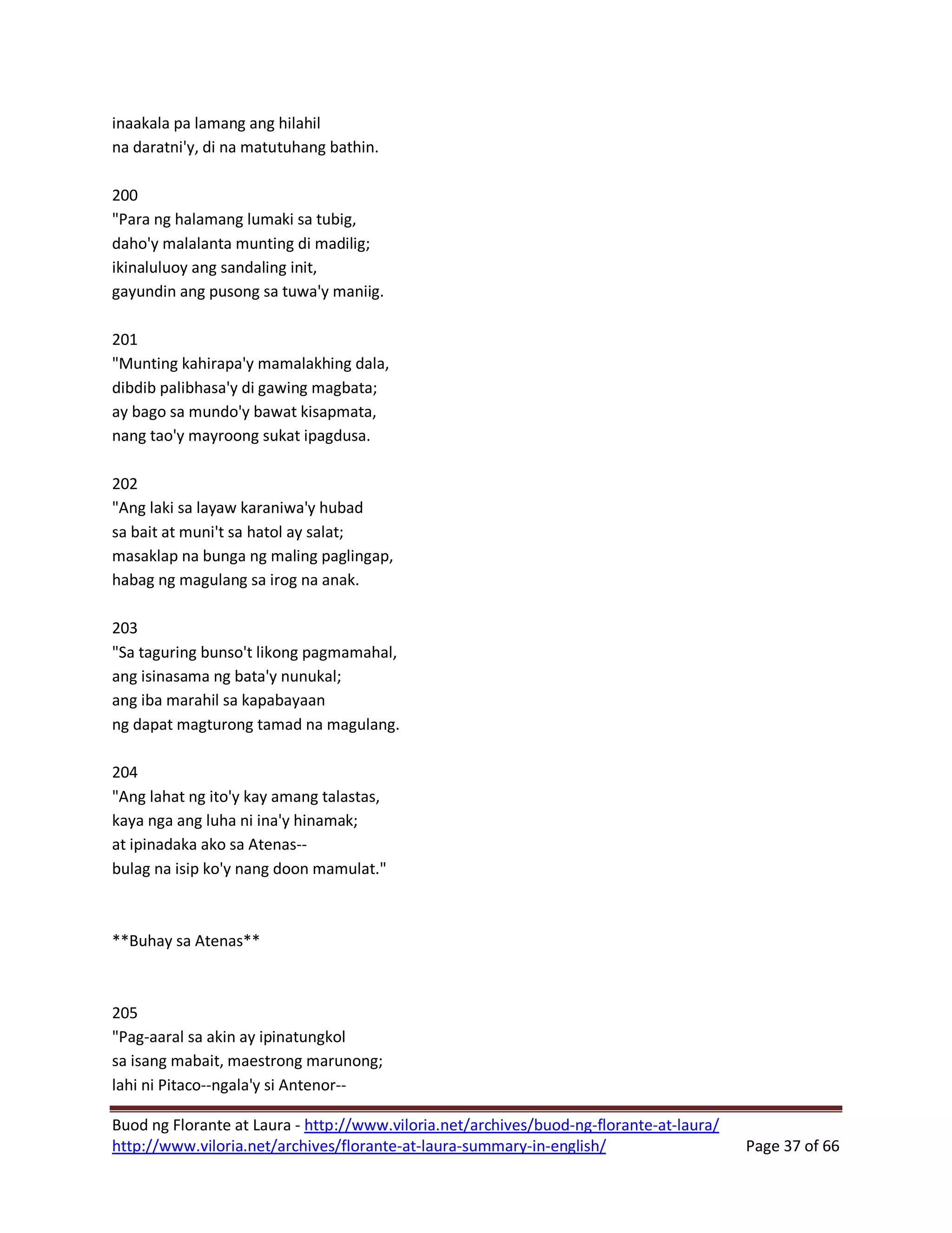 Florante at-laura-saknong | PDF