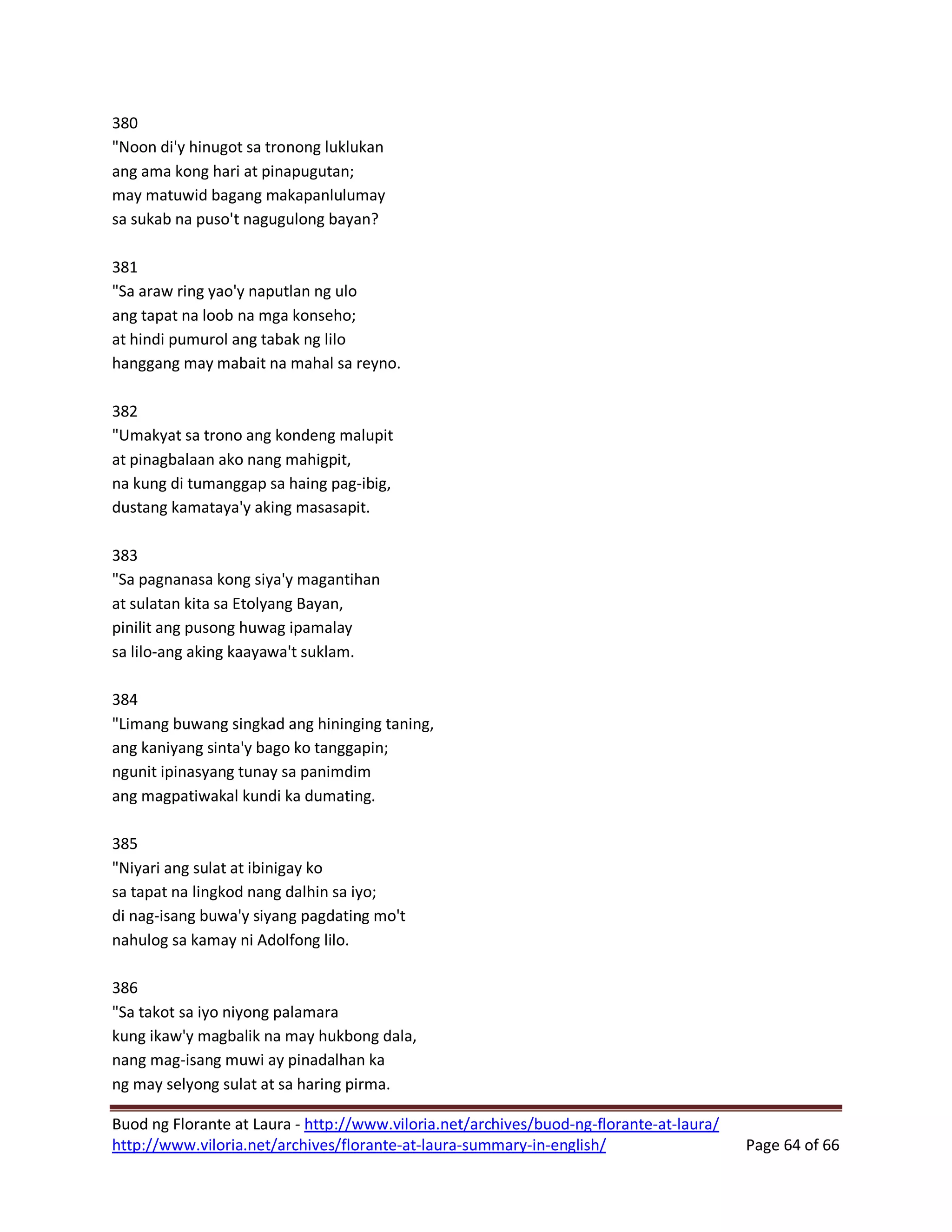 Florante at-laura-saknong | PDF