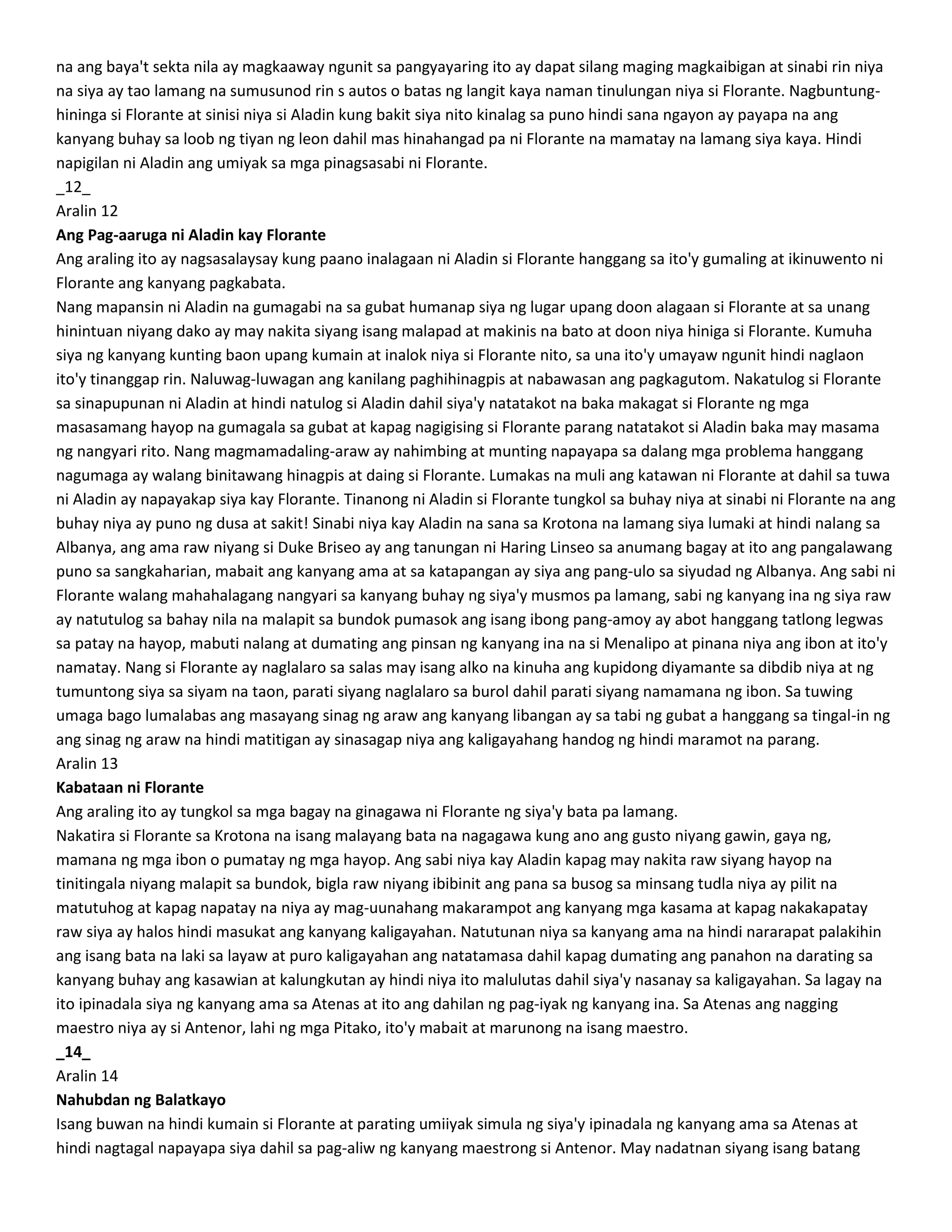 Florante at laura | DOCX