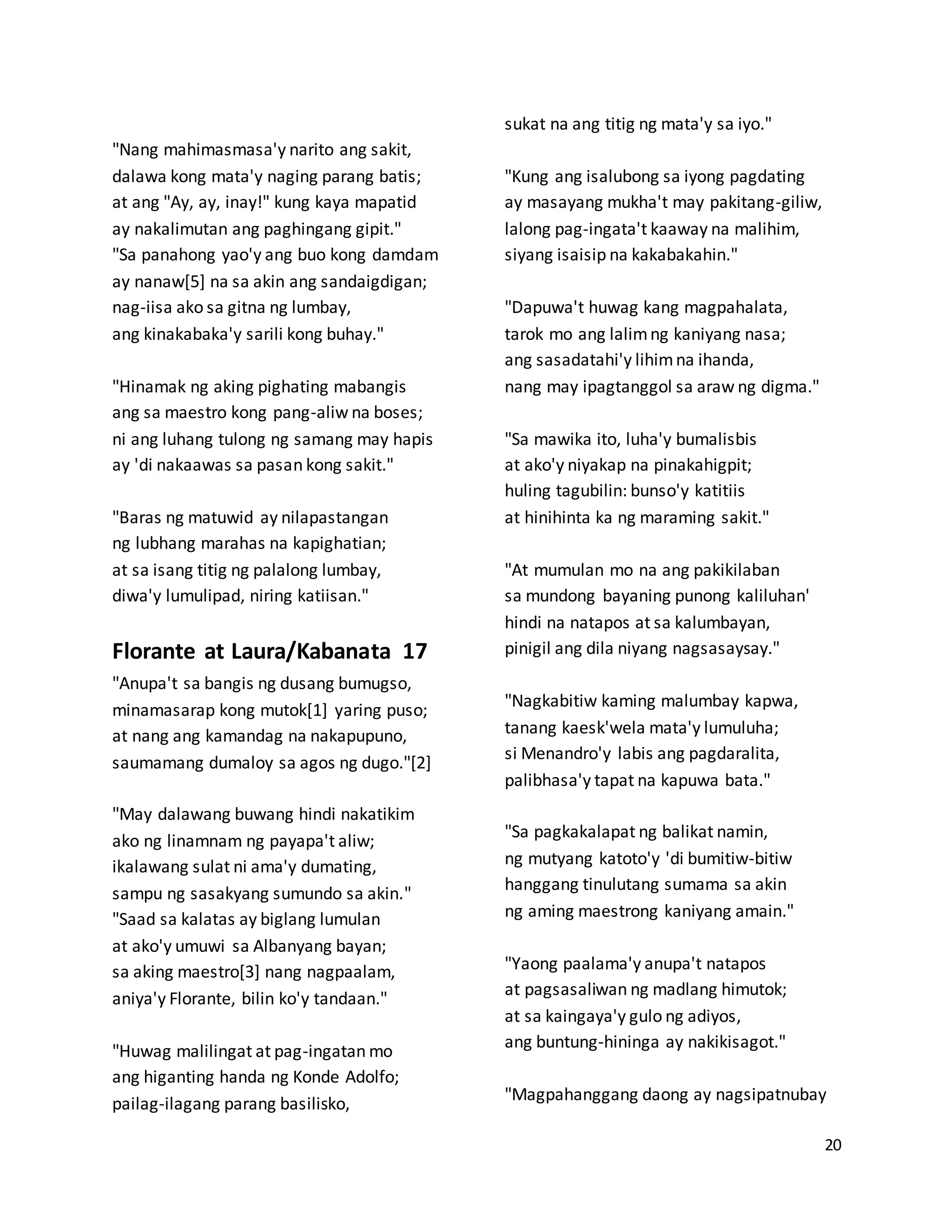 Florante at laura | DOCX