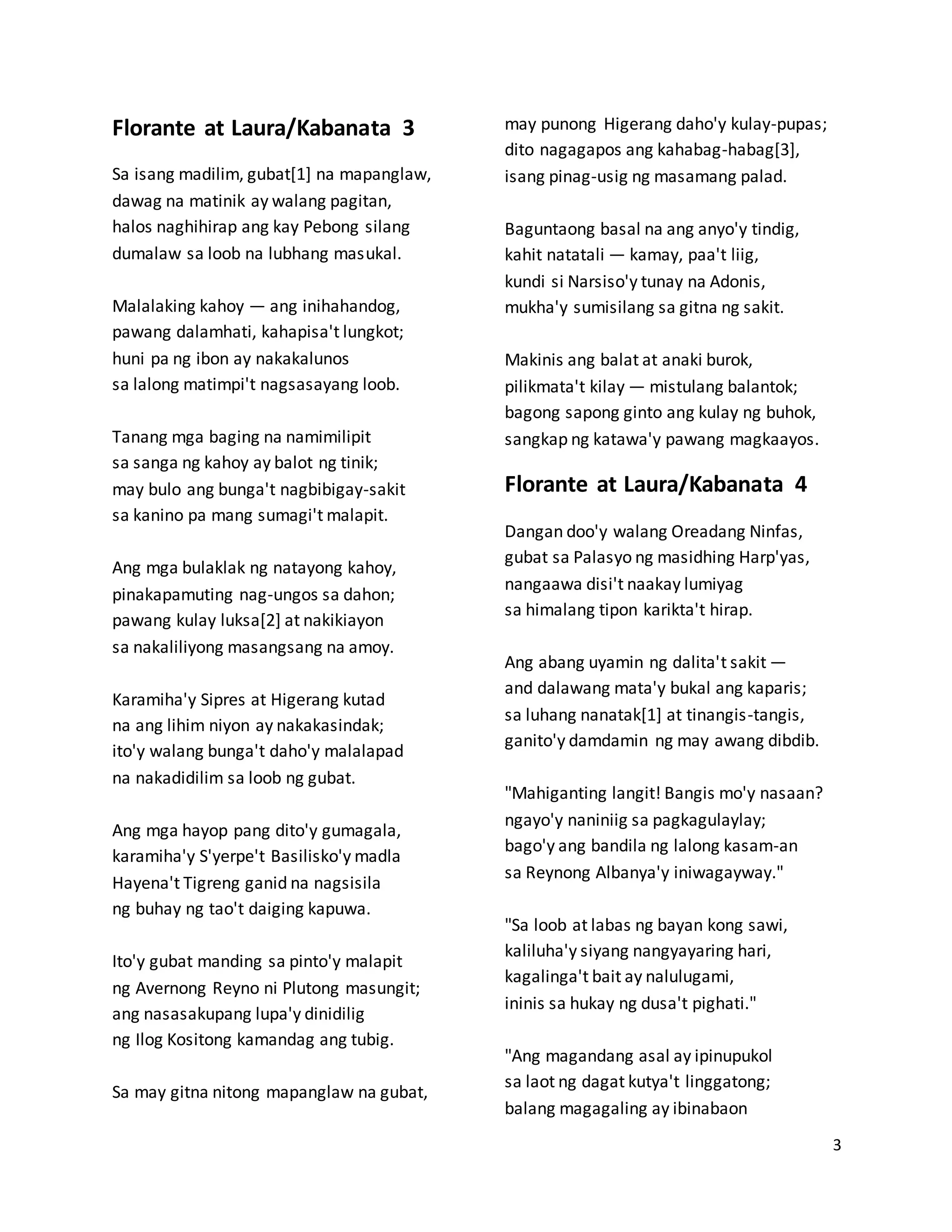 Florante at laura | DOCX