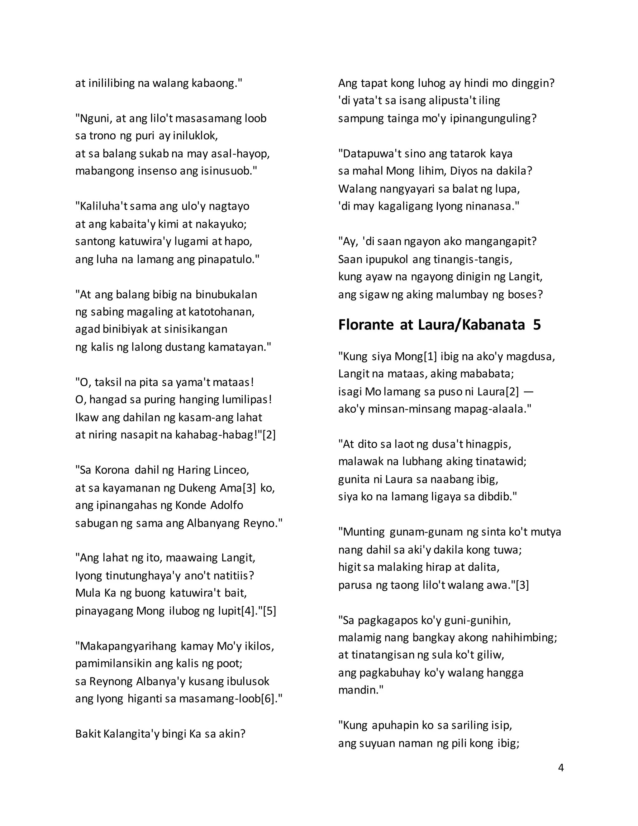 Florante at laura | DOCX