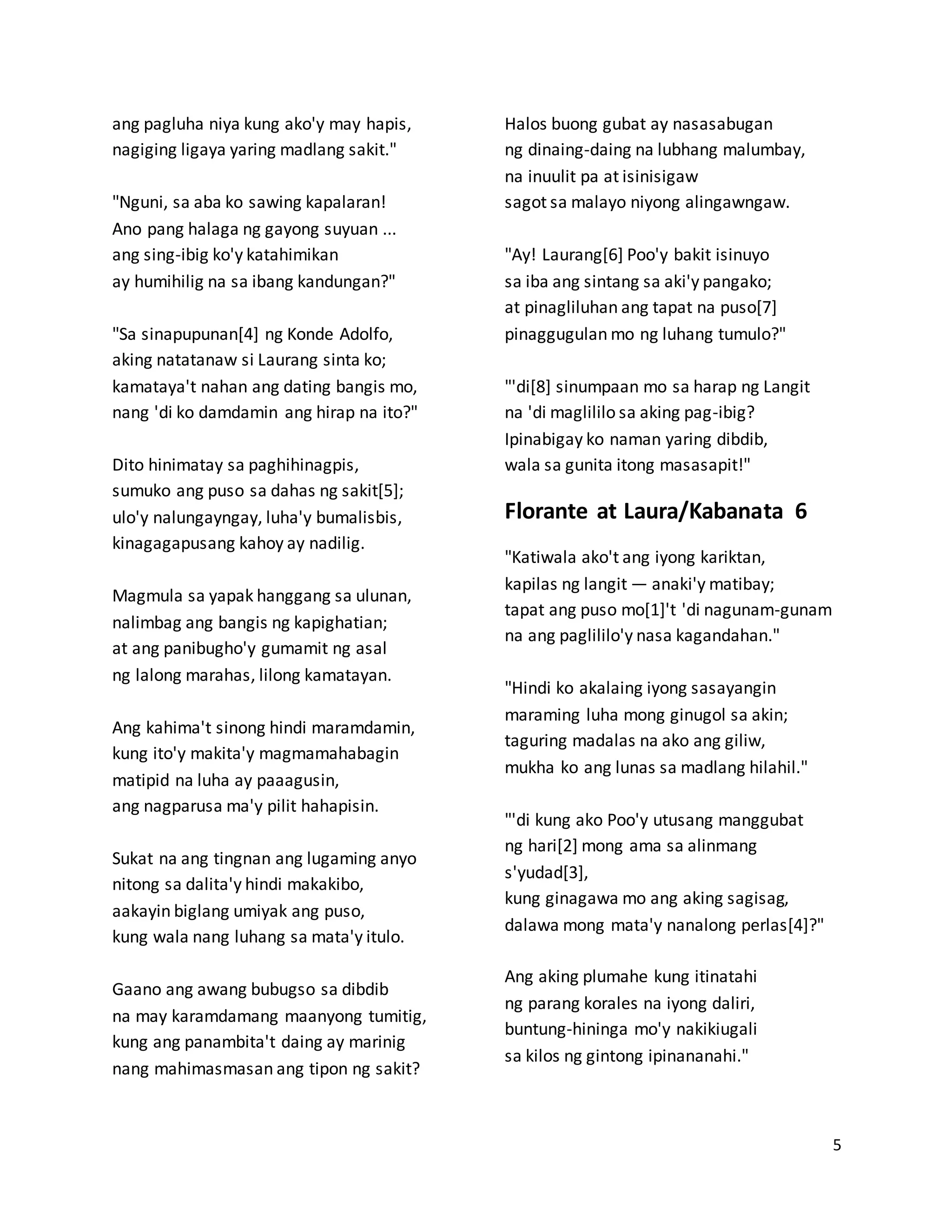 Florante at laura | DOCX
