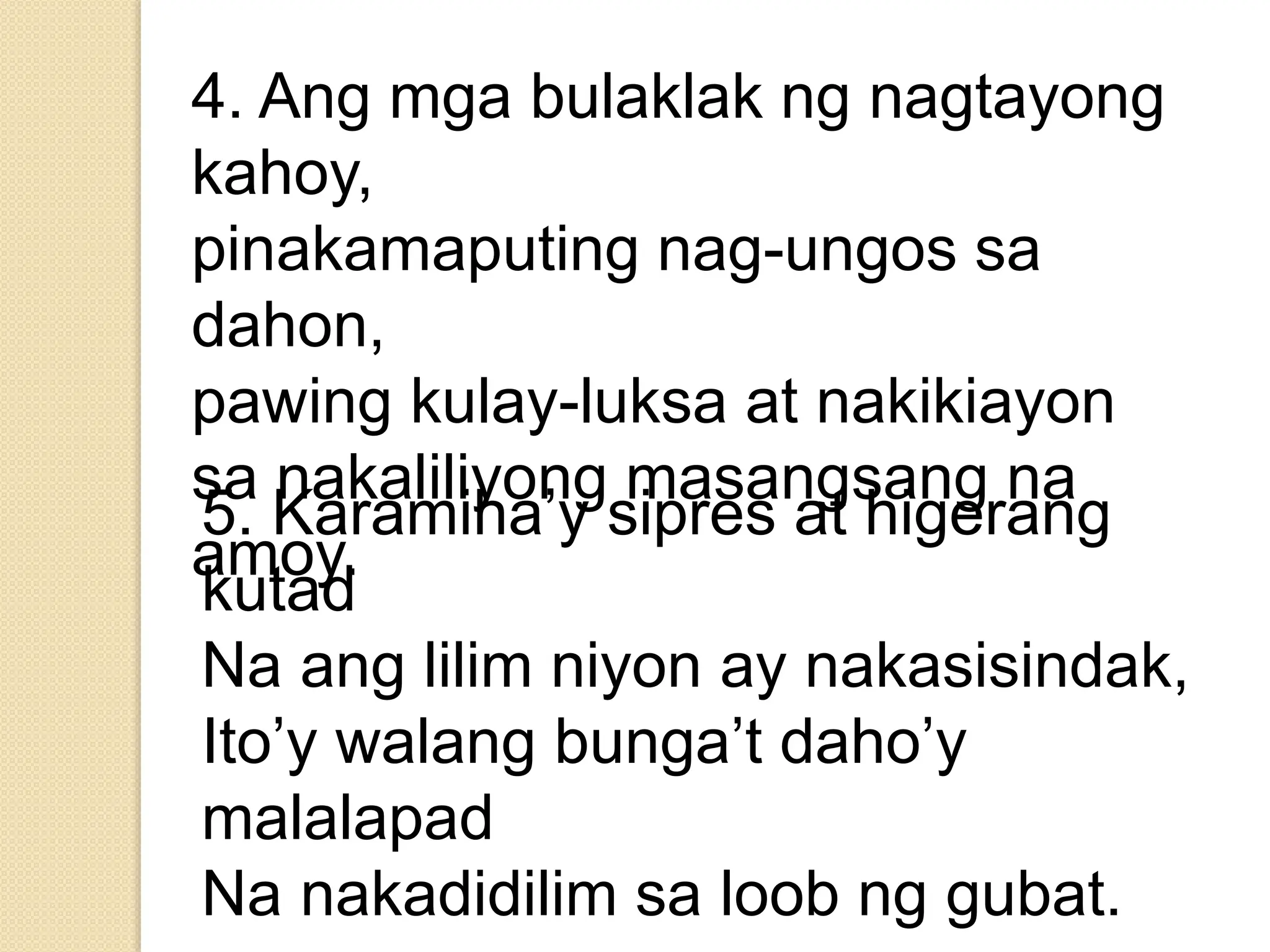 FLORANTE AT LAURA ARALIN 1 MAPANGLAW NA GUBAT | PPTX