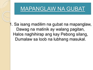 FLORANTE AT LAURA ARALIN 1 MAPANGLAW NA GUBAT | PPTX