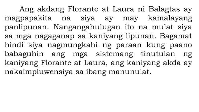 Florante at Laura ni Francisco Balagatspptx | PPT