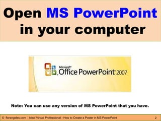 How to Create a Poster in Ms PowerPoint | PDF