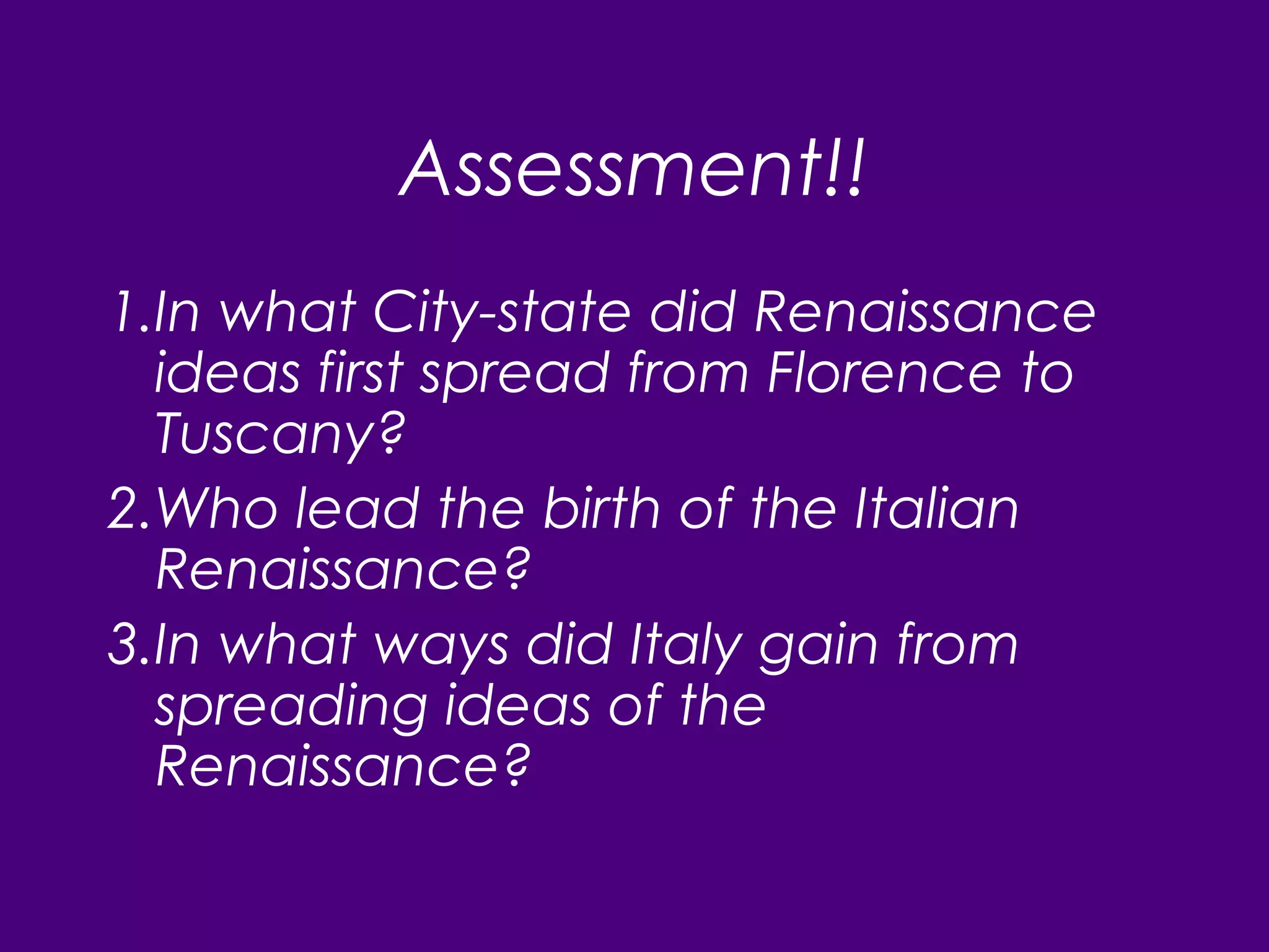 Italy and the Renaissance | PPT