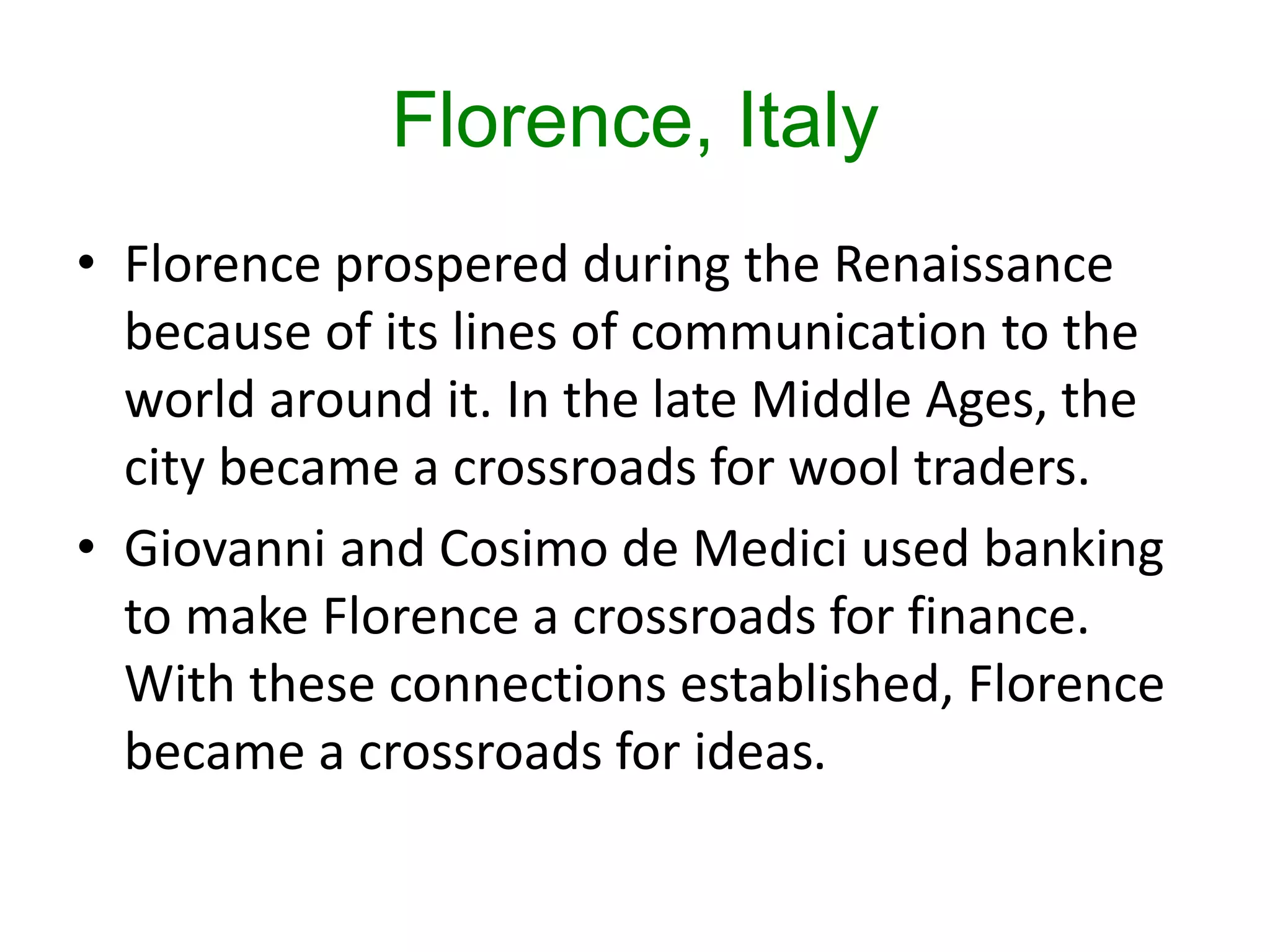 Florence and the Medici Family | PPTX