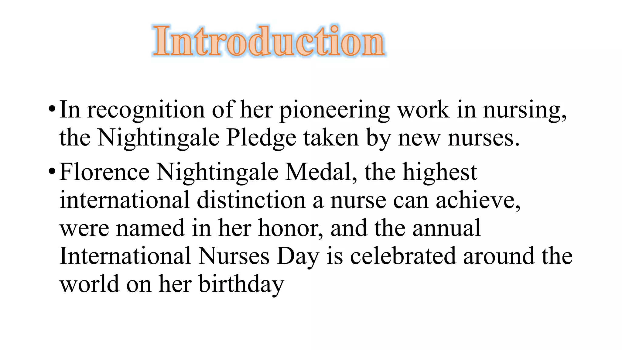 Florence nightingale was an English social reformer and statistician, and the founder of modern ...