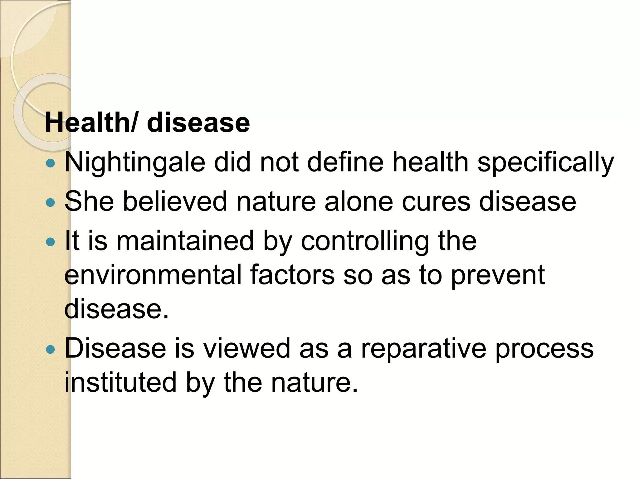 Florence nightingale nursing theory | PPT