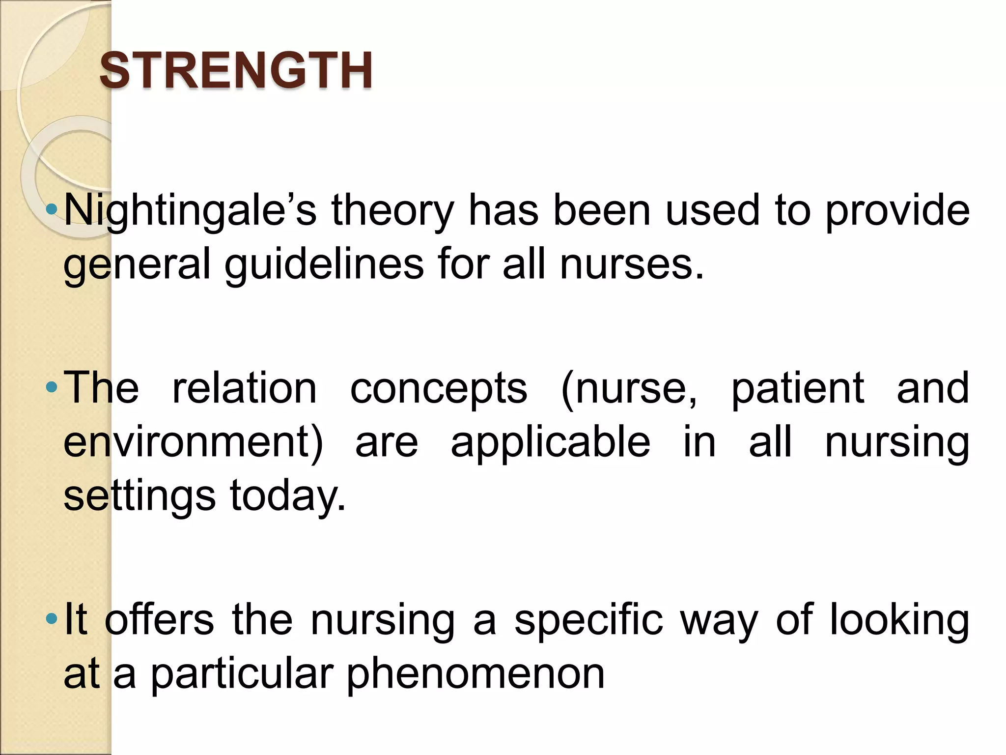 Florence nightingale nursing theory | PPT