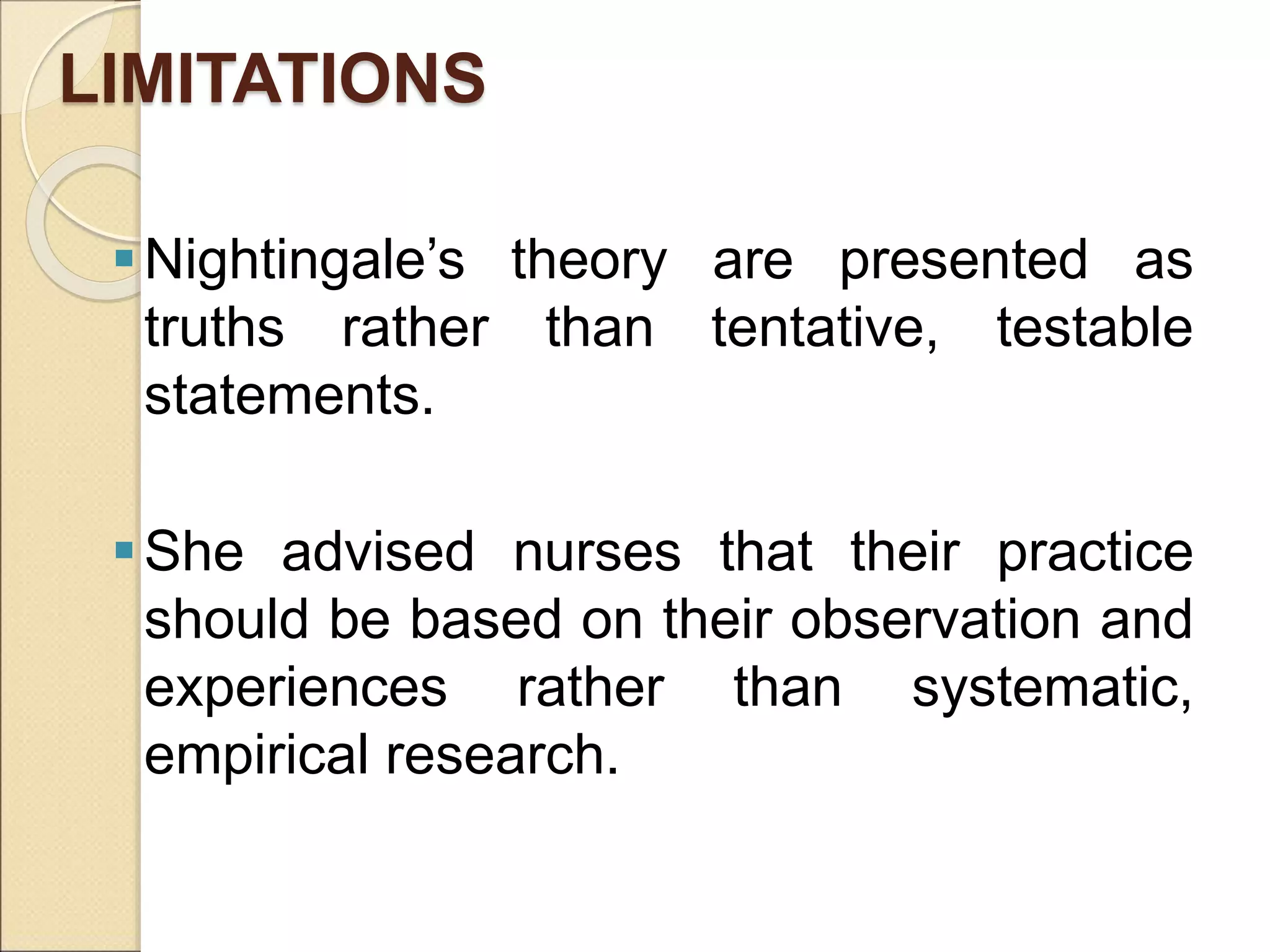 Florence nightingale nursing theory | PPT