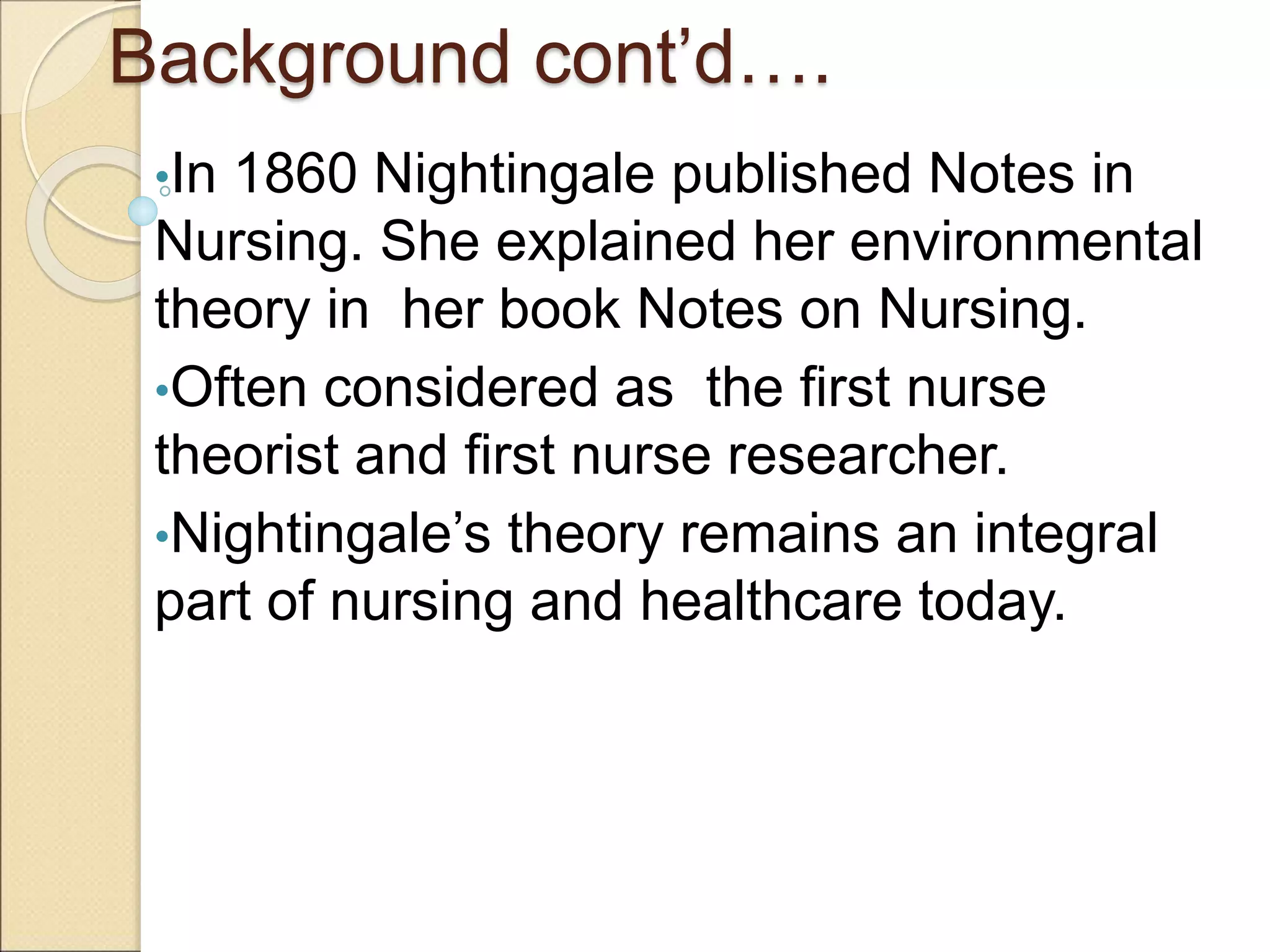 Florence nightingale nursing theory | PPT
