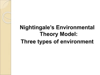 Florence nightingale nursing theory | PPT