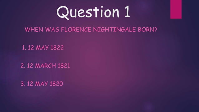 Florence Nightingale Quiz | PPTX